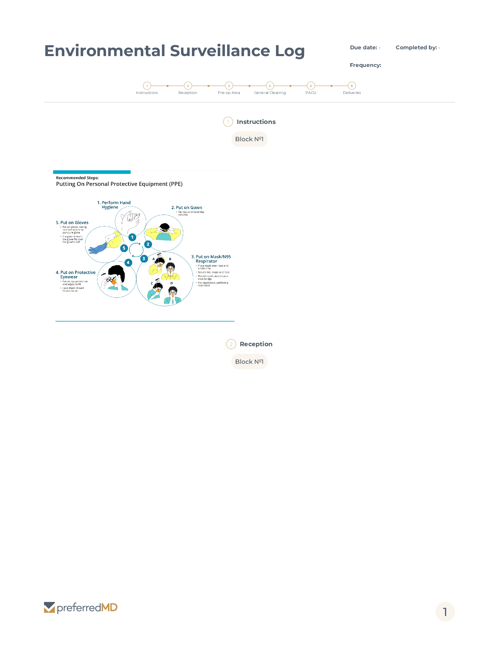 ASC Environmental Surveillance Log template