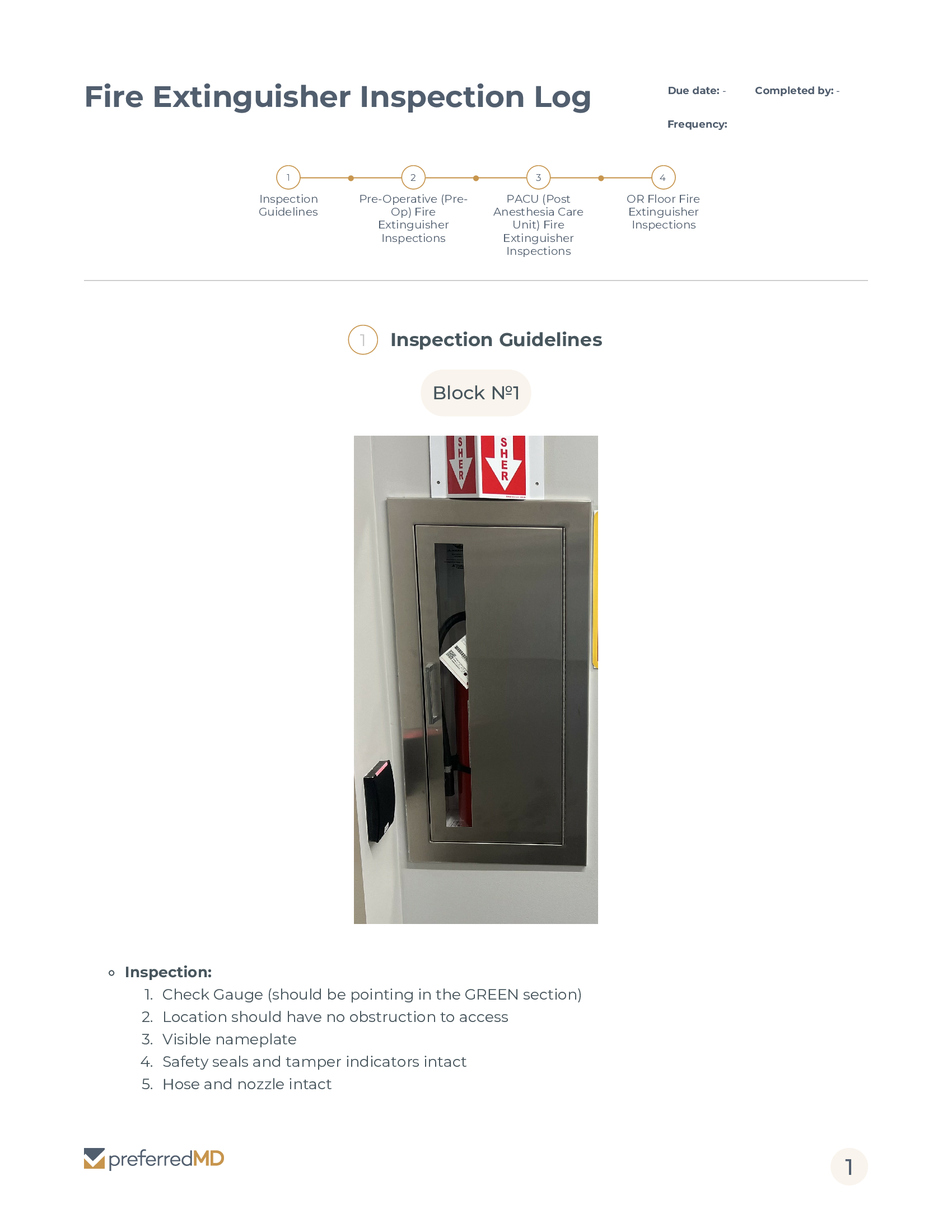 ASC Fire Extinguisher Inspection Log template