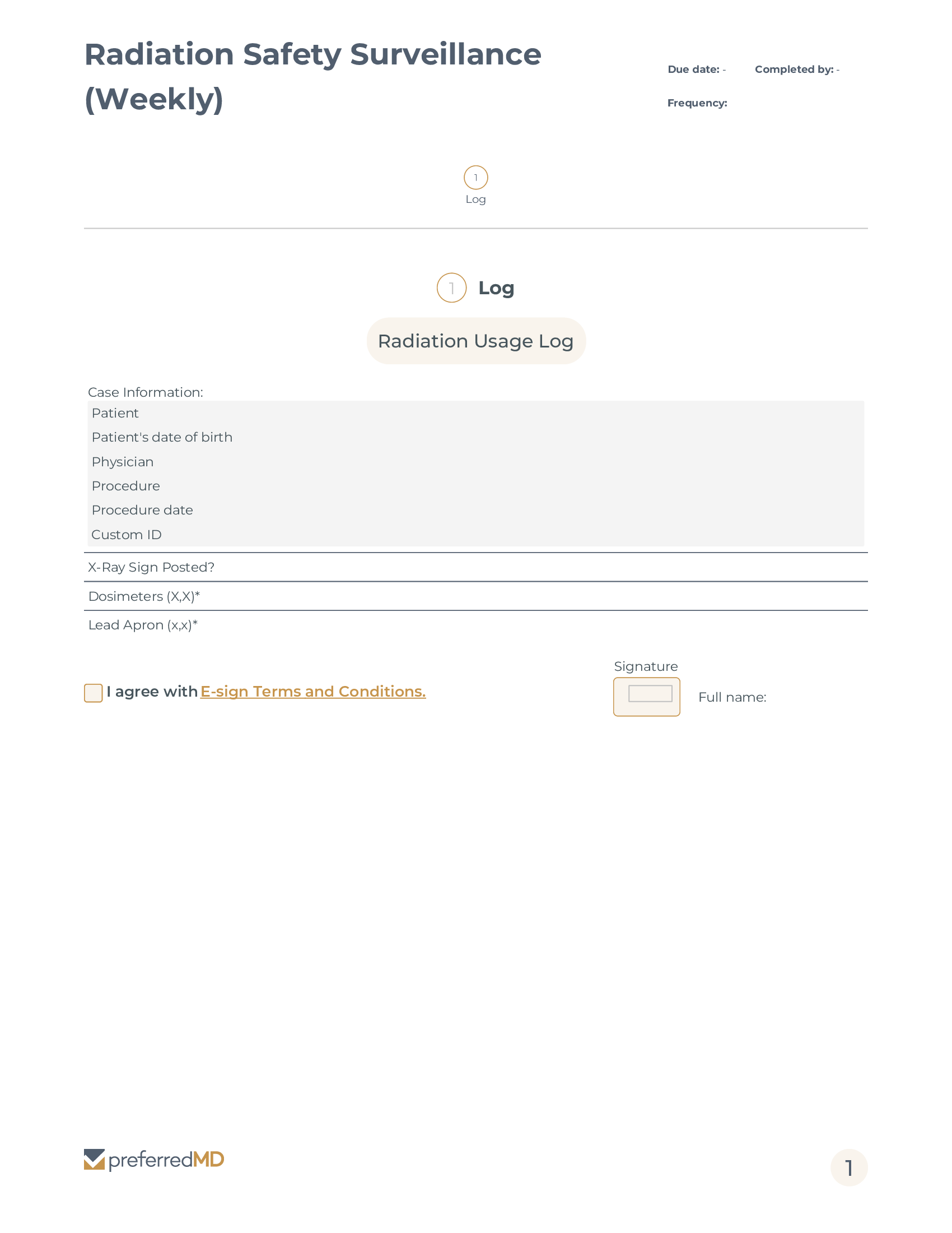 ASC Radiation Safety Surveillance template