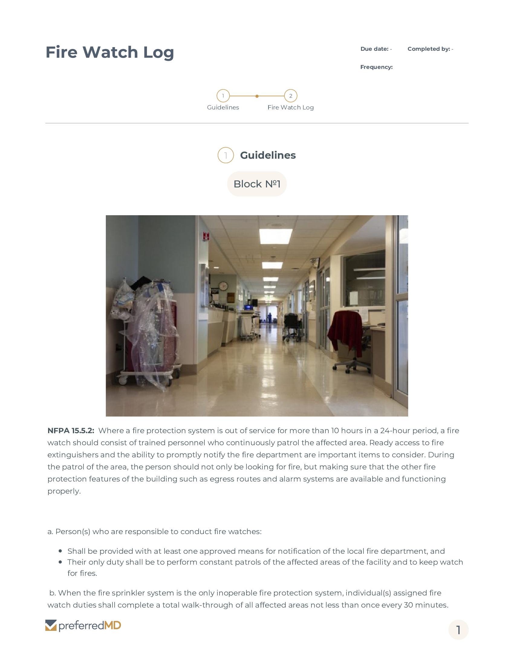 ASC Fire Watch Log template