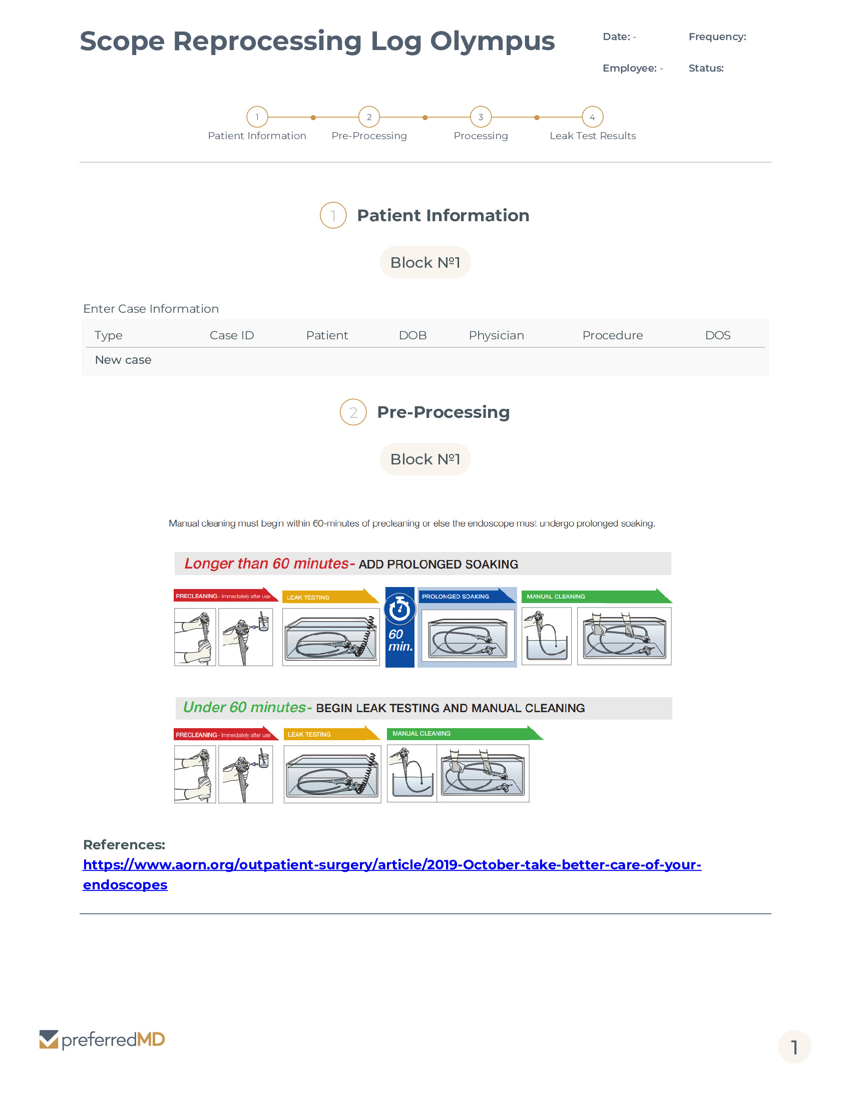 ASC Scope Reprocessing Log Olympus template